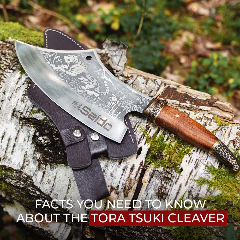 Vanadium Steel On The Tora Tsuki Cleaver Knife By Seido Seido Knives